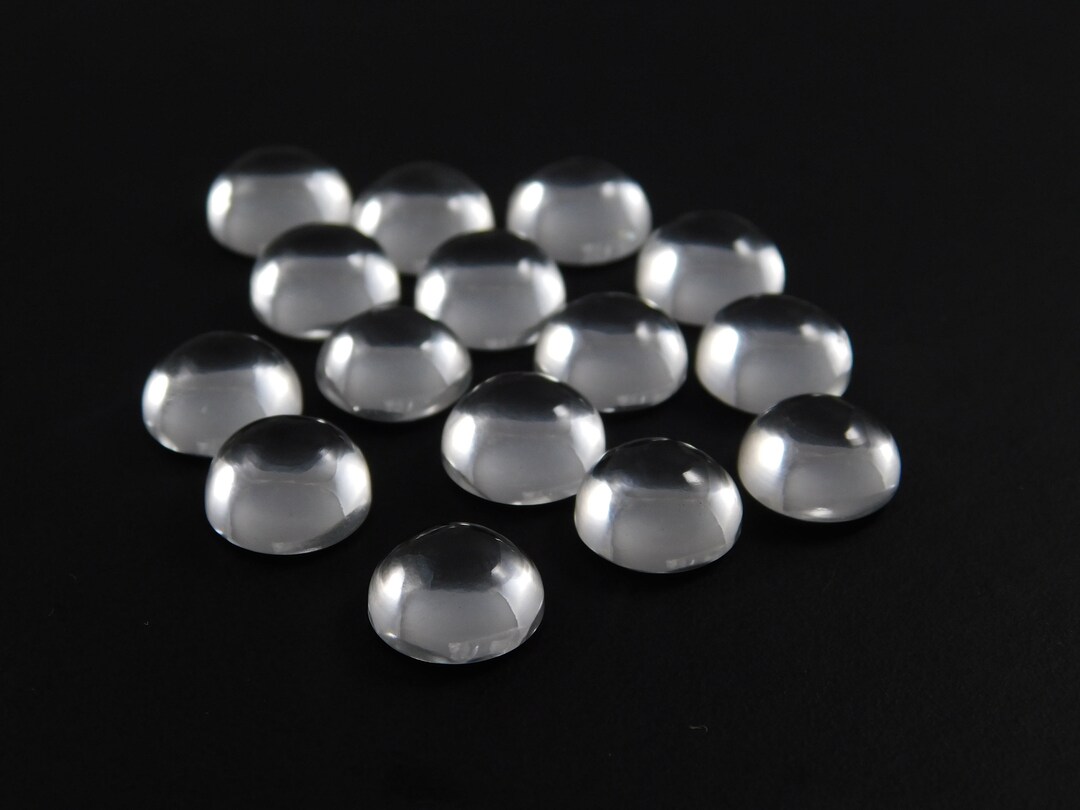 Natural Crystal Quartz Smooth Cabochon Round Sizes 5x5 to 20x20 Mm ...