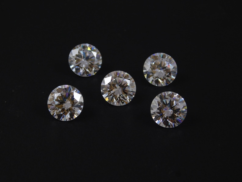 Cubic Zirconia Round Diamond Simulant Brilliant Cut Loose - Etsy