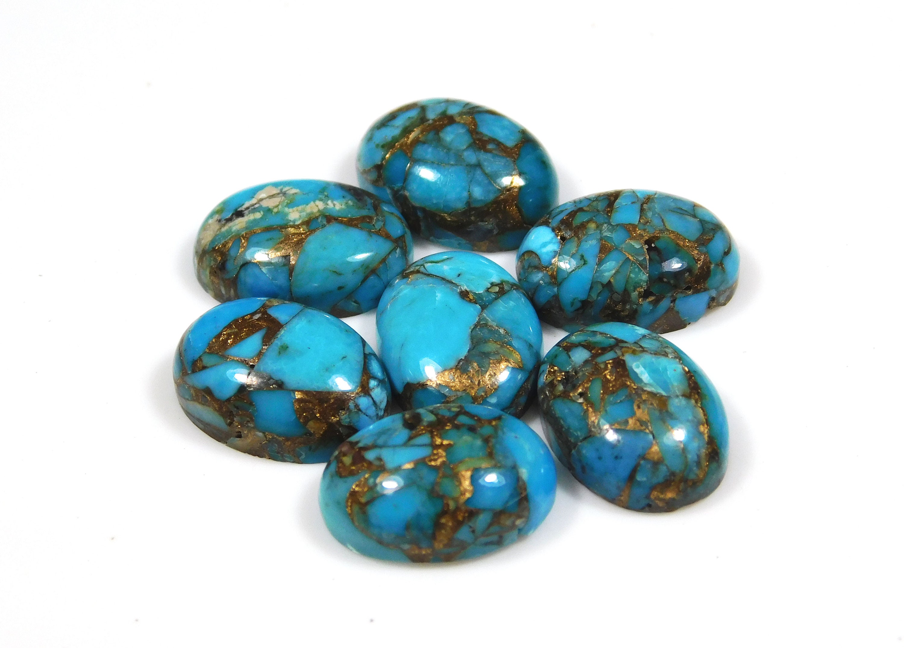 Blue Mohave Turquoise Copper Turquoise Cabochon Mohave - Etsy Canada