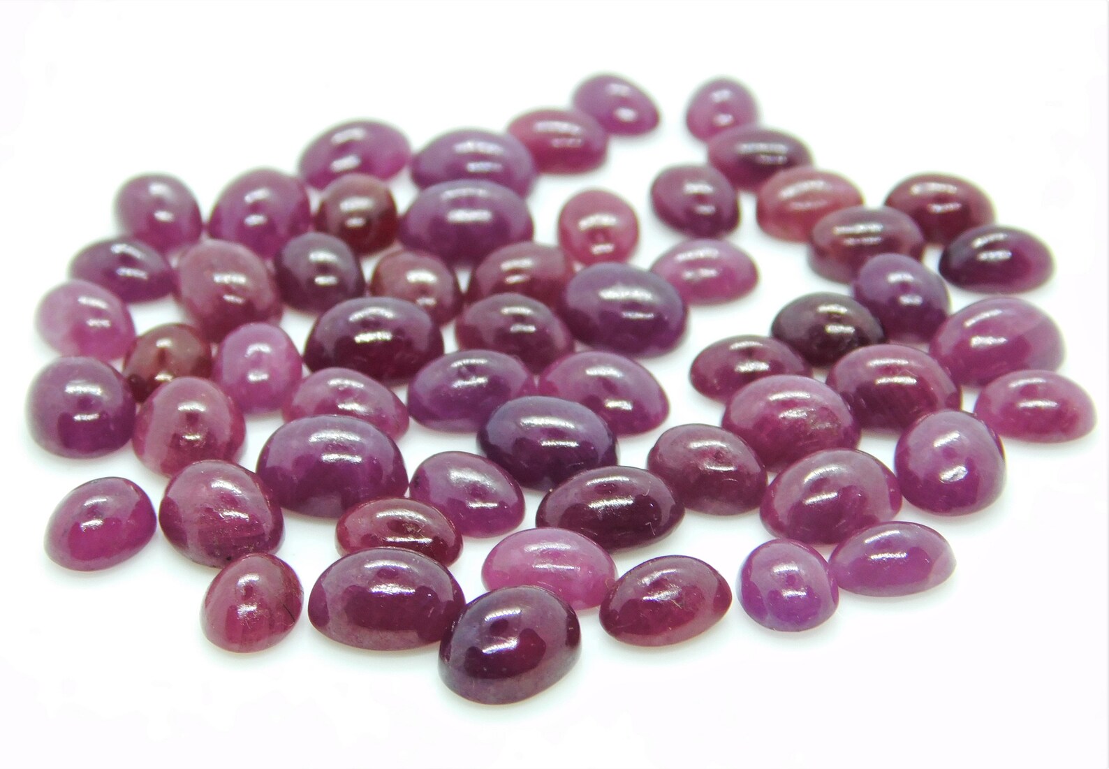 Natural Indian Ruby Opaque Cabochon Oval Shape Gemstone Sizes - Etsy