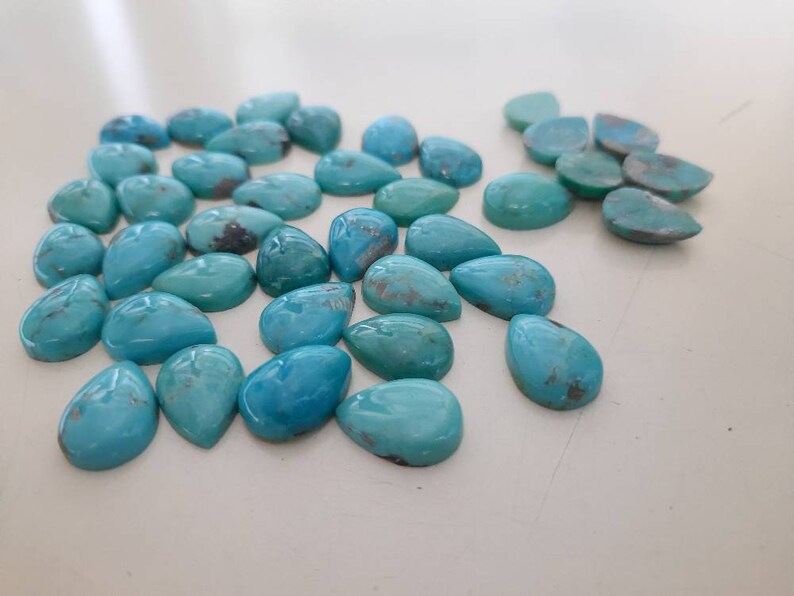 Natural Arizona Turquoise With Matrix Cabochon Pear Shape - Etsy