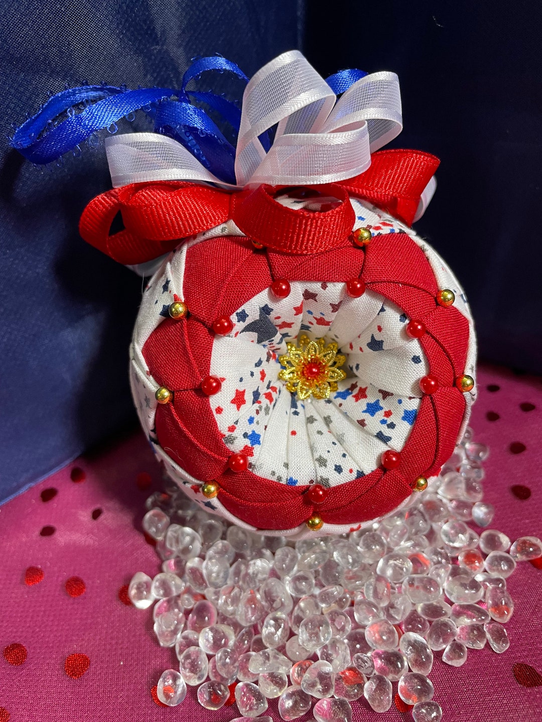 Star Spangled Vintage Home Decor Accent Ball - Etsy