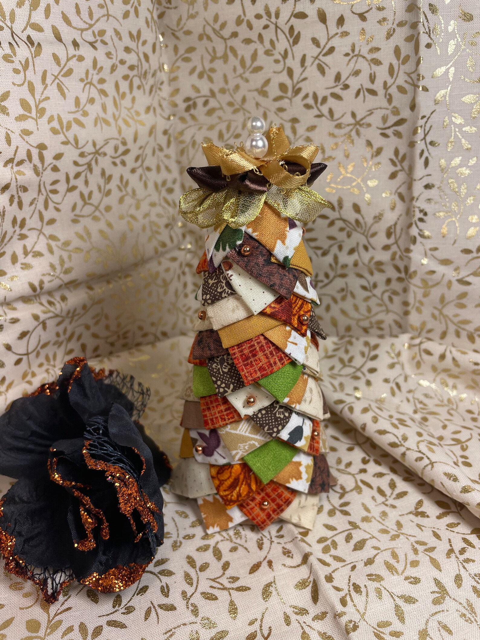 Fall Mixed Light Browns Patchwork Tree Home Decor Accent - Etsy