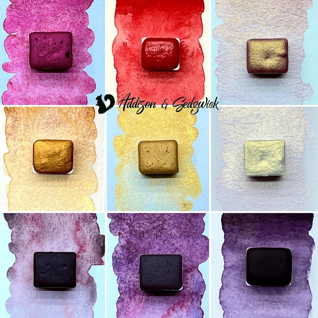 VALENTONES | 10 Half Pan Watercolor Set | Handmade Watercolors - Etsy