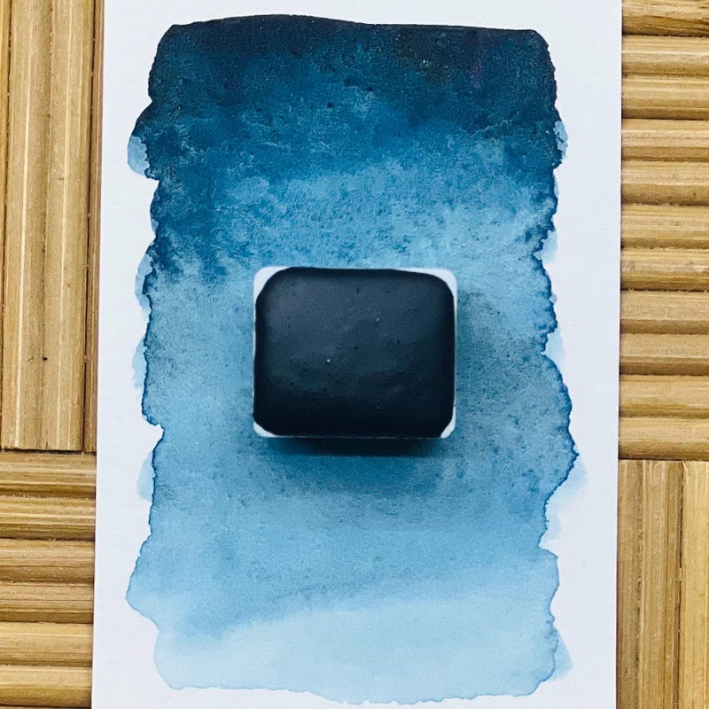 Deep Blue Watercolor Art - Etsy
