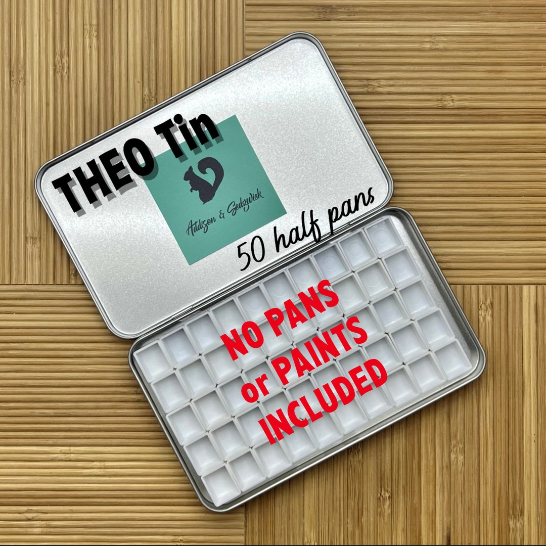 THEO | Extra Large Watercolor Tin | 50 Half Pan | SOLD ONLY With Paint ...