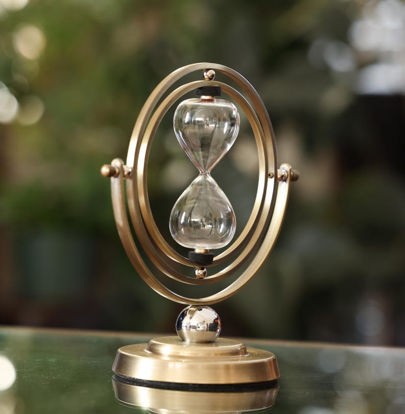 Bronzed Cremation Urn Rotating Hourglass - Etsy