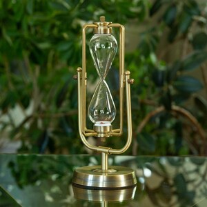 Rotating Rectangle Brass Fillable Hourglass Sand Ceremony Unity ...