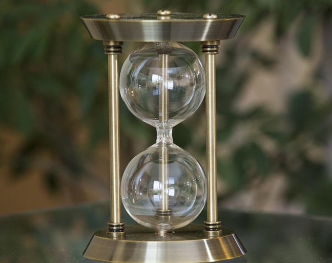 Rose and Crystal Brass Urn Fillable Hourglass - Etsy