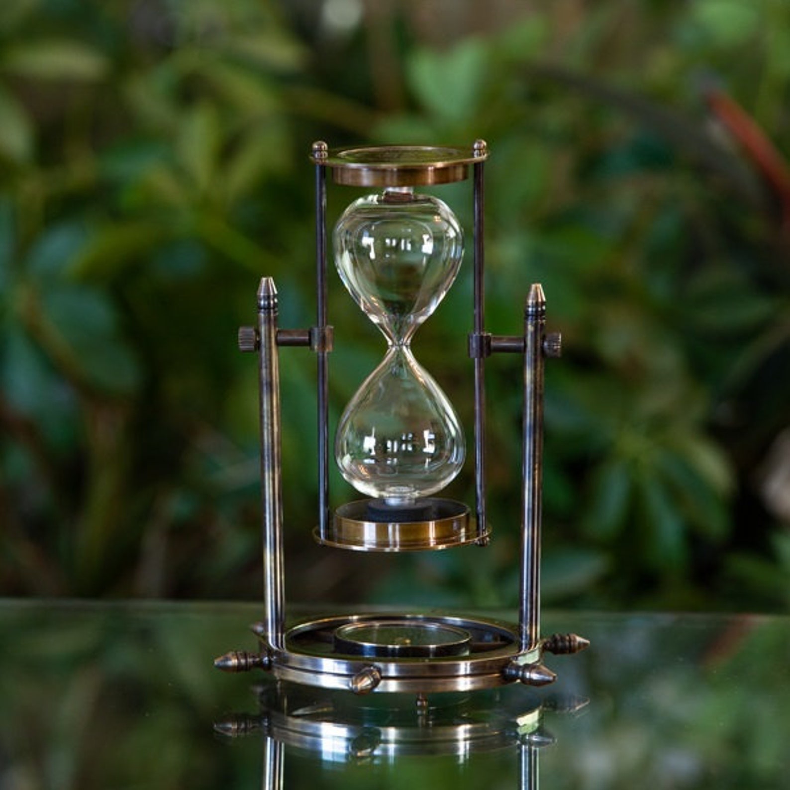 Compass Rotating Fillable Hourglass - Etsy