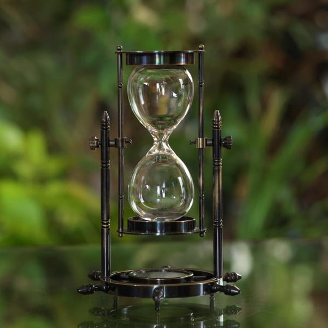 Compass Rotating Fillable Hourglass - Etsy