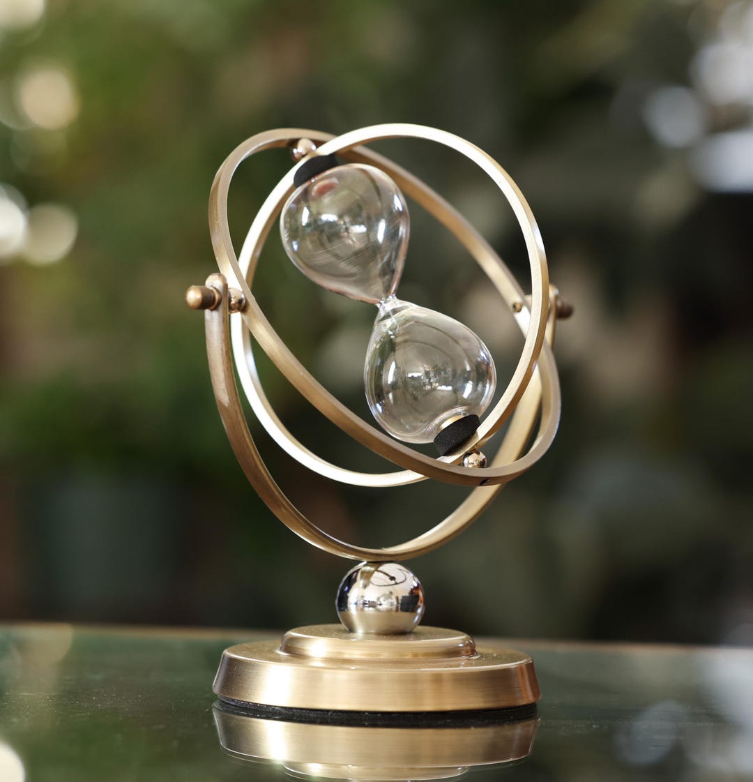 Bronzed Cremation Urn Rotating Hourglass - Etsy