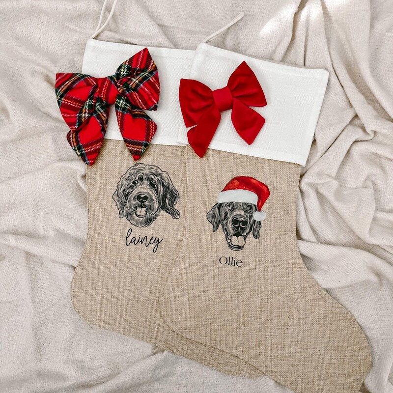 Burlap Dog Stocking - Etsy