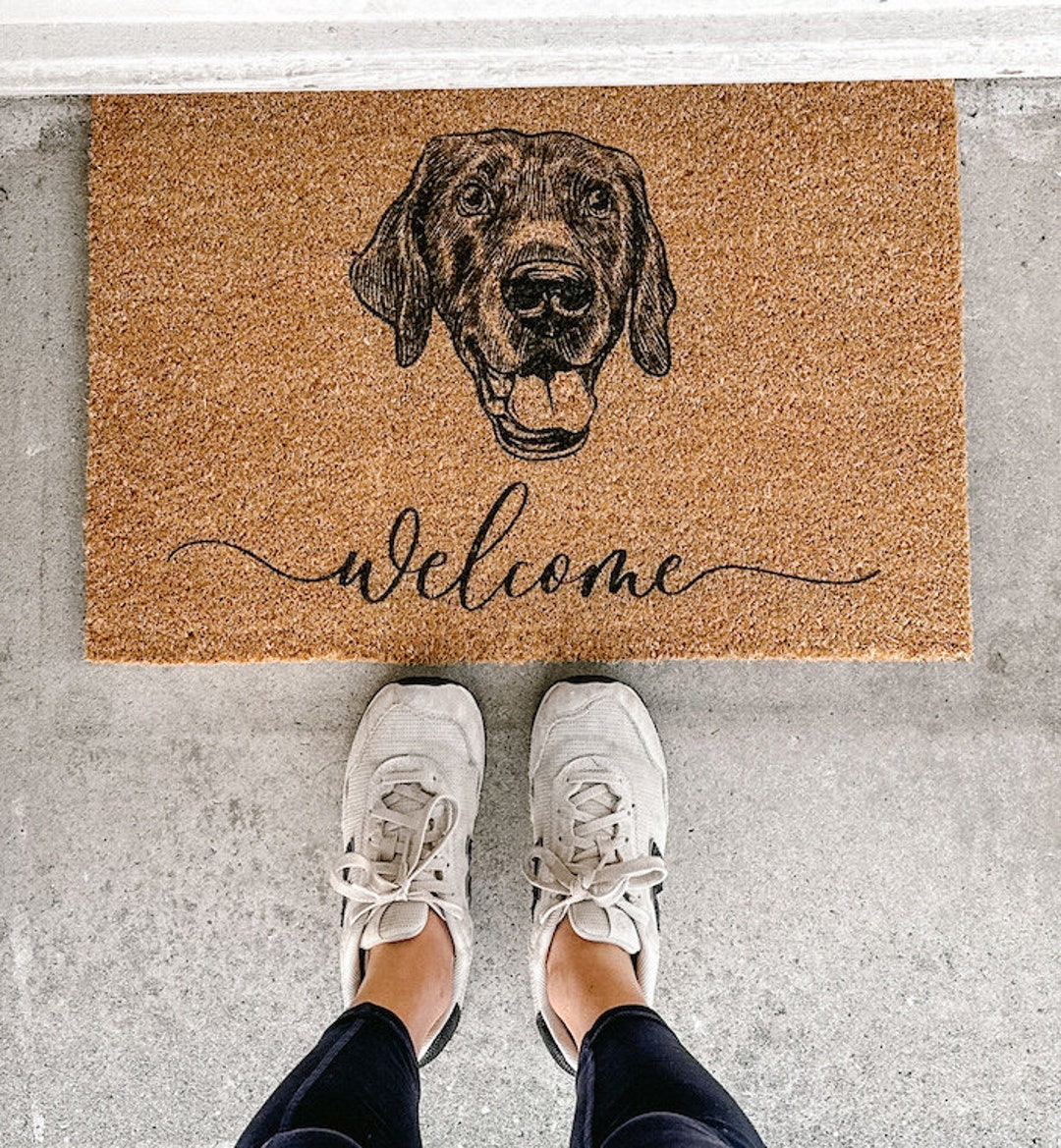 Custom Pet Portrait Doormat: Personalized Dog & Cat Welcome Mat ...