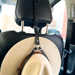 Genuine Leather Car Hat Holder: Cowboy Hat Rack, Truck Accessories - Etsy