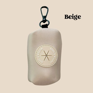 Neutral Neoprene Dog Poop Bag Holder: Boho Style With Carabiner - Etsy