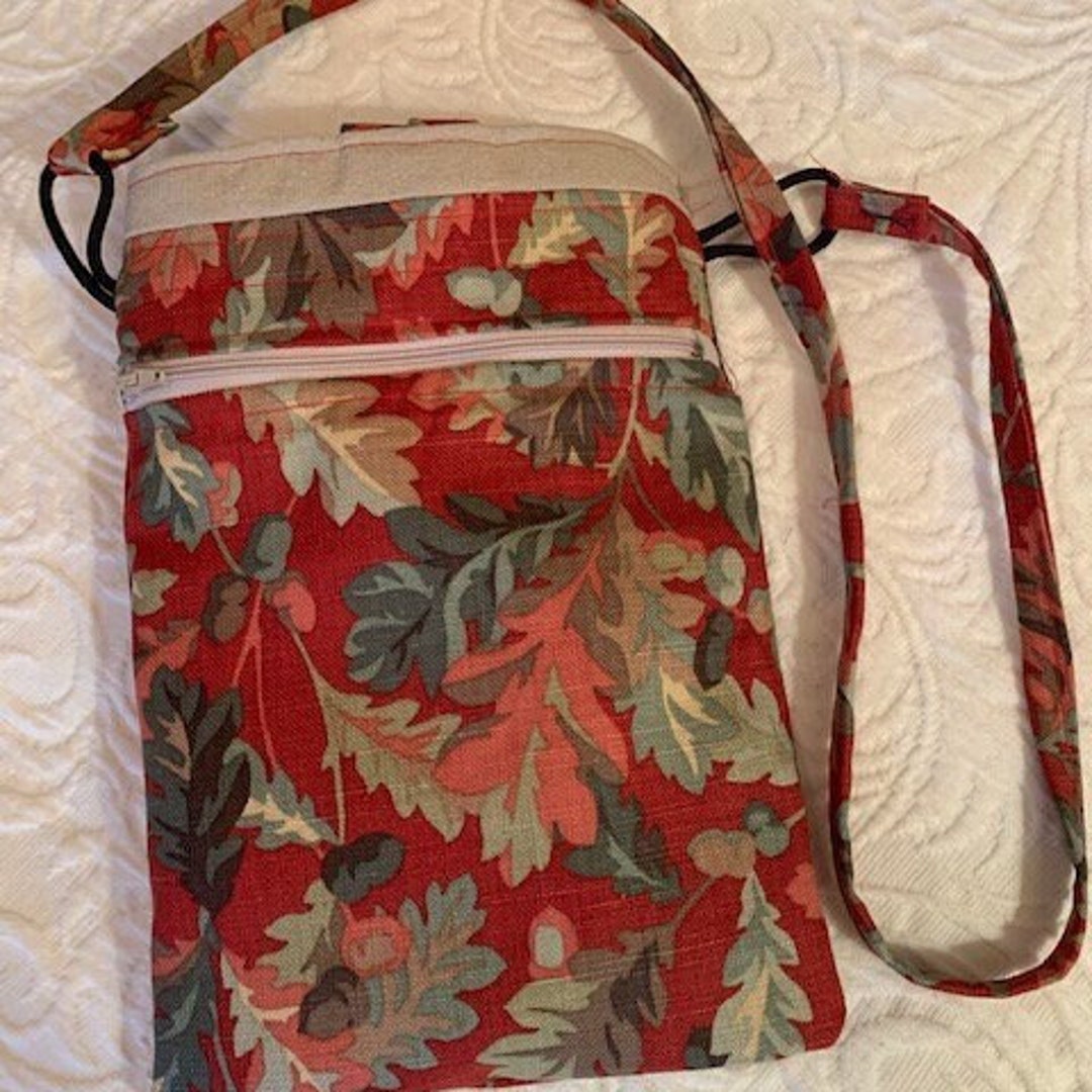 Rich Red Cell Phone Carry Bag Upcycled Fabric Shoulder - Etsy