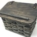 Amish Made Small Recipe Box in Beautiful Blue/gray Stain - Etsy