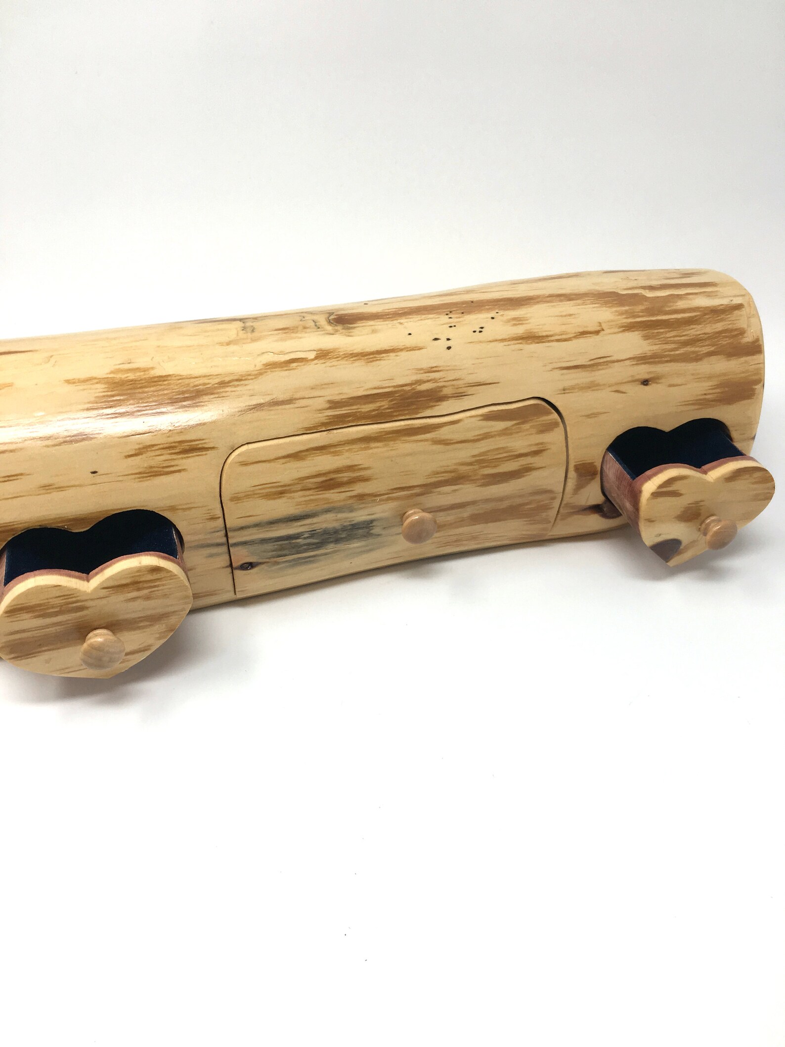 Amish Made Cedar Log Jewelry Box With Secret Drawer - Etsy