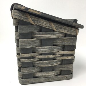 Amish Made Woven Recipe Box: Blue/gray Stained Wood - Etsy