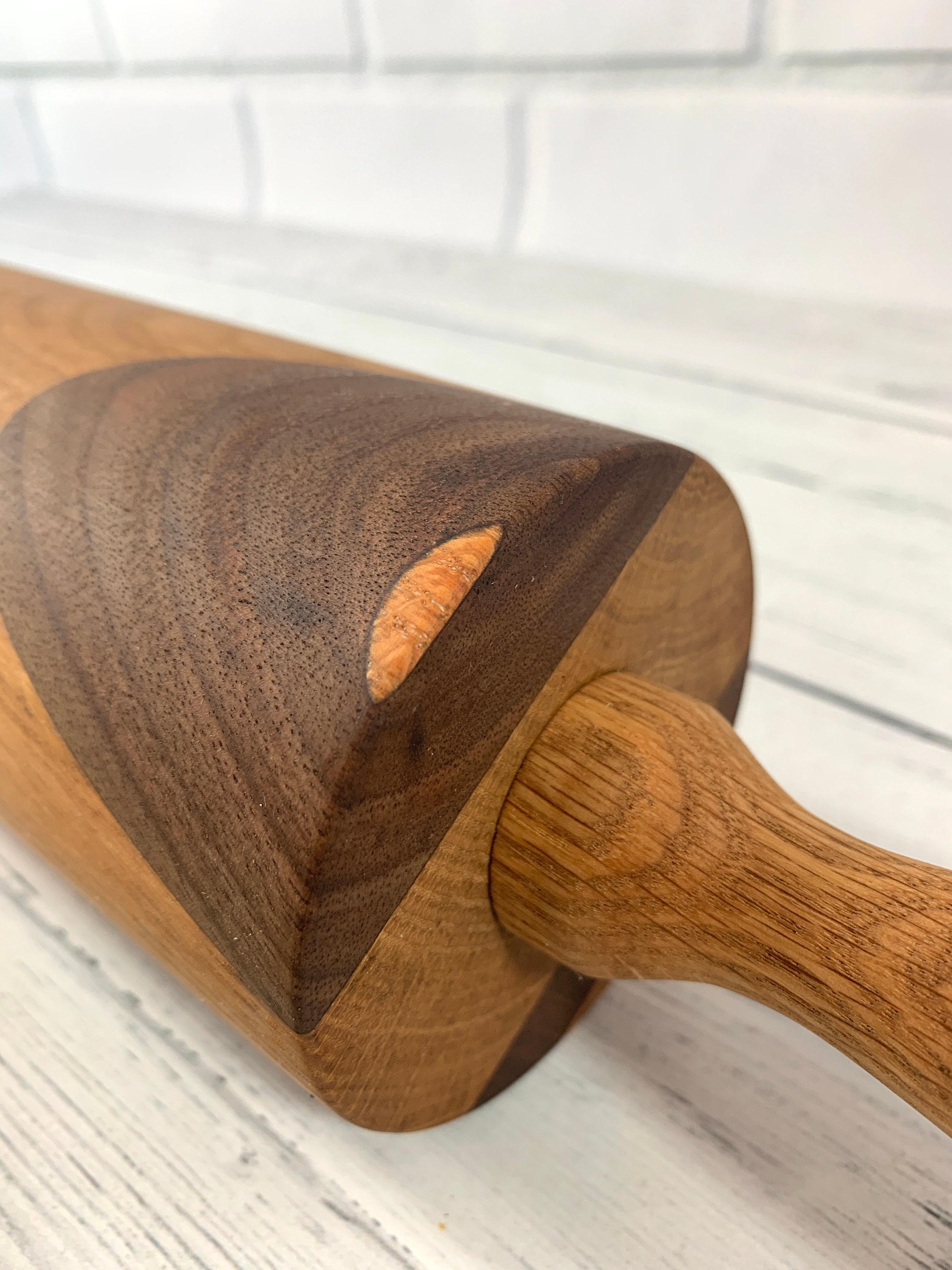 Amish Made Baker's Rolling Pin the Dark Swirl | Etsy