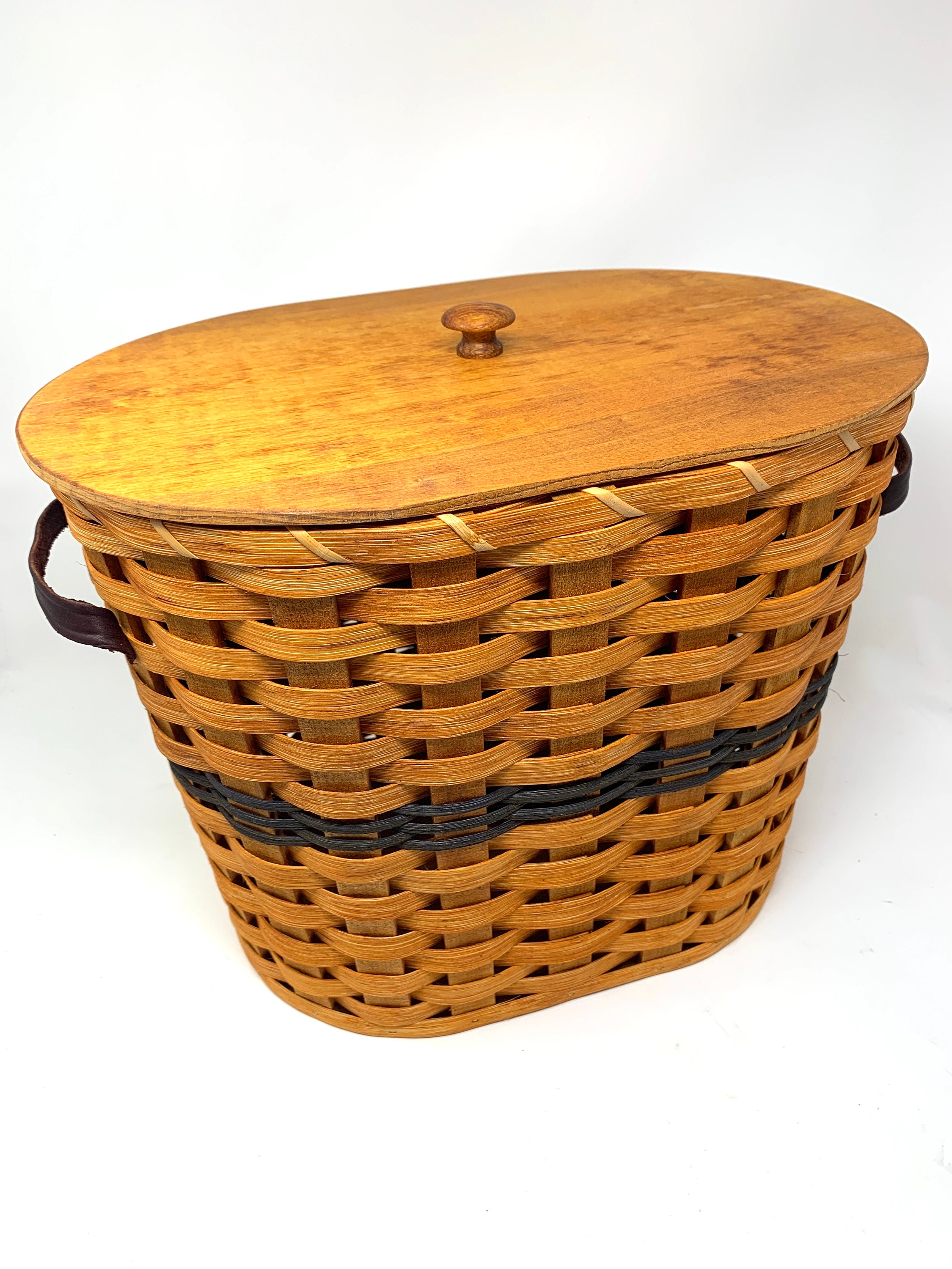 Craft Supplies & Tools Amish Made Large Knitting Basket with Cover in ...