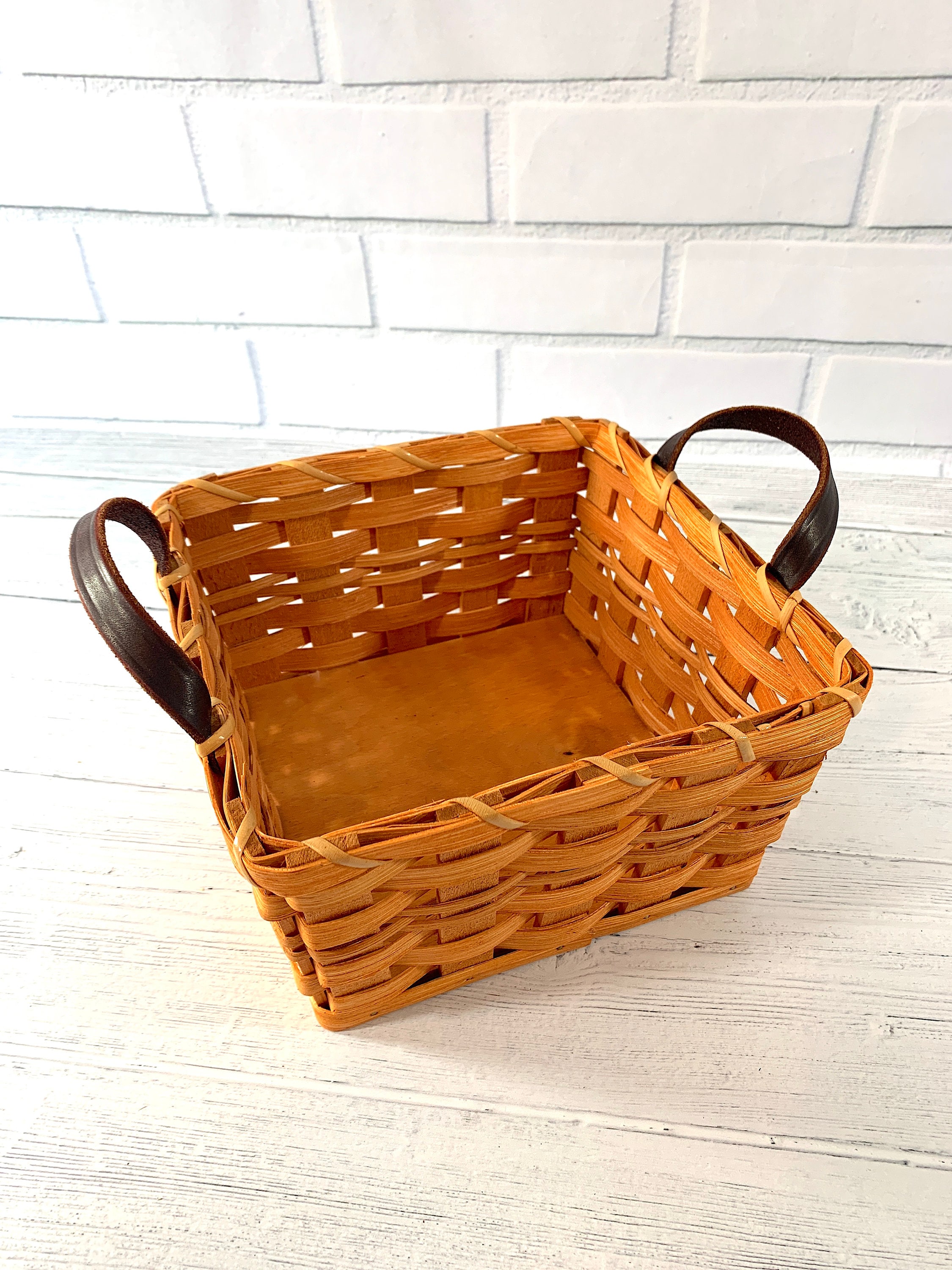 Amish Made Square Dinner Roll Basket | Etsy