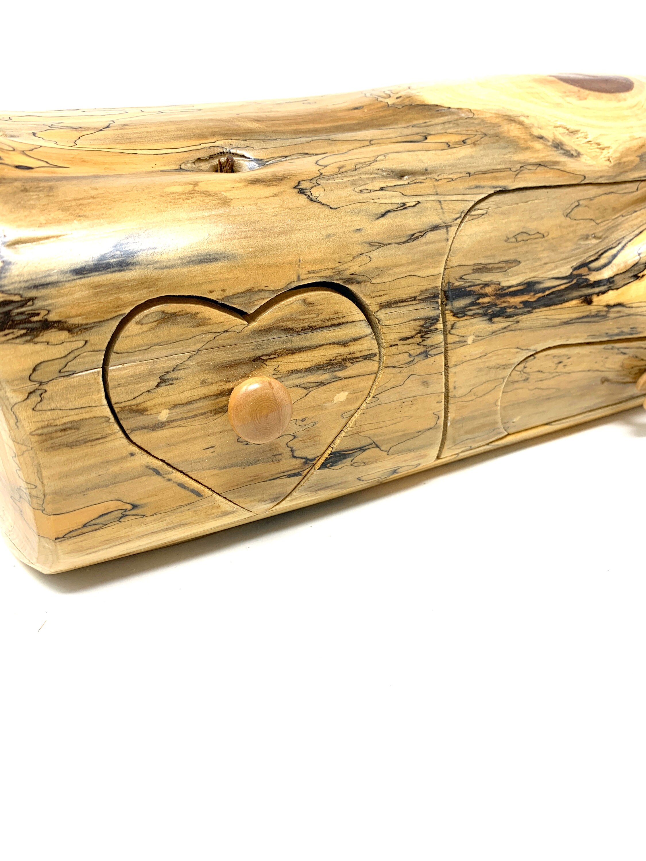 Amish Made Cedar Log Jewelry Box | Etsy