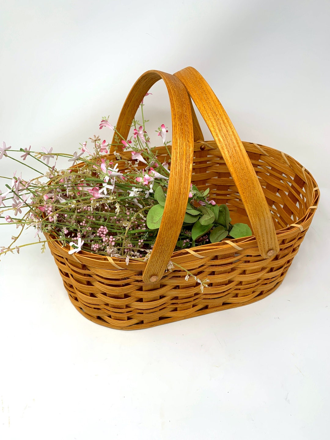 Amish Made Small Gathering Basket - Etsy