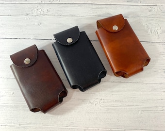 Amish Made Leather Phone Pouch for Apple® Iphone® Xs | Etsy