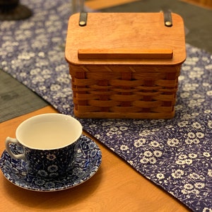 Amish Made Woven Recipe Box: Blue/gray Stained Wood - Etsy