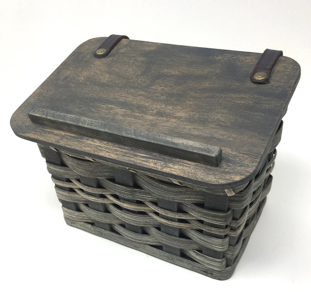 Amish Made Small Recipe Box in Beautiful Blue/gray Stain - Etsy