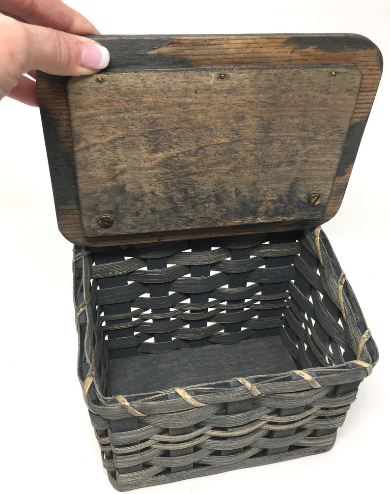 Amish Made Small Recipe Box in Beautiful Blue/gray Stain - Etsy