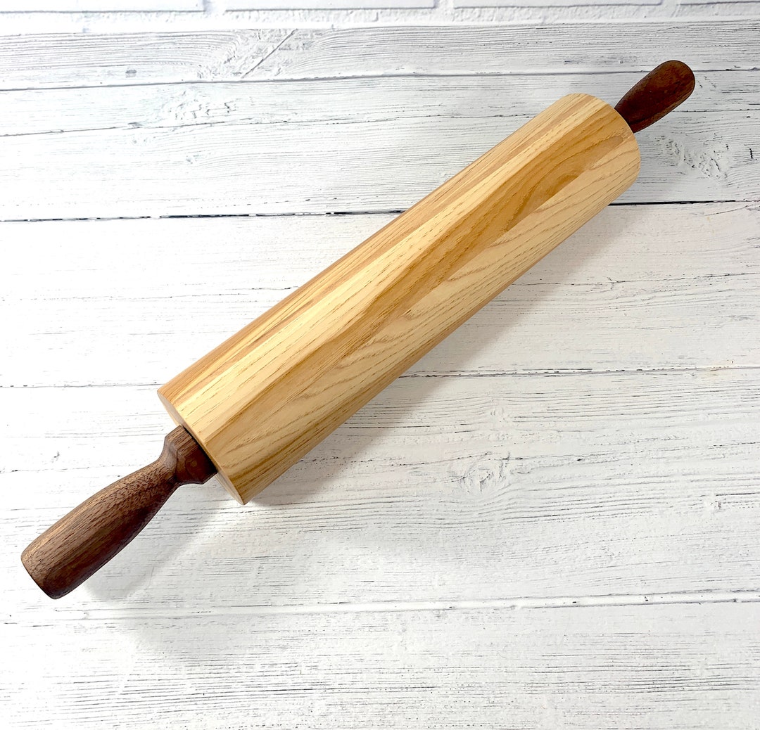 Amish Made Baker's Rolling Pin in Hickory Lovely - Etsy