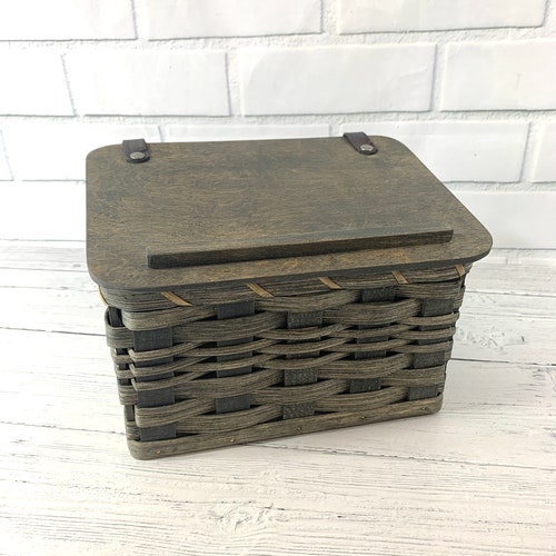 Amish Made Small Recipe Box in Beautiful Blue/gray Stain - Etsy