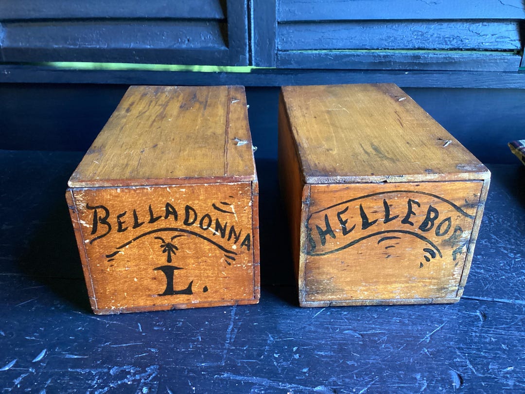 ANTIQUE VINTAGE POISON Apothecary Pharmacy Medicine Boxes Oddity ...