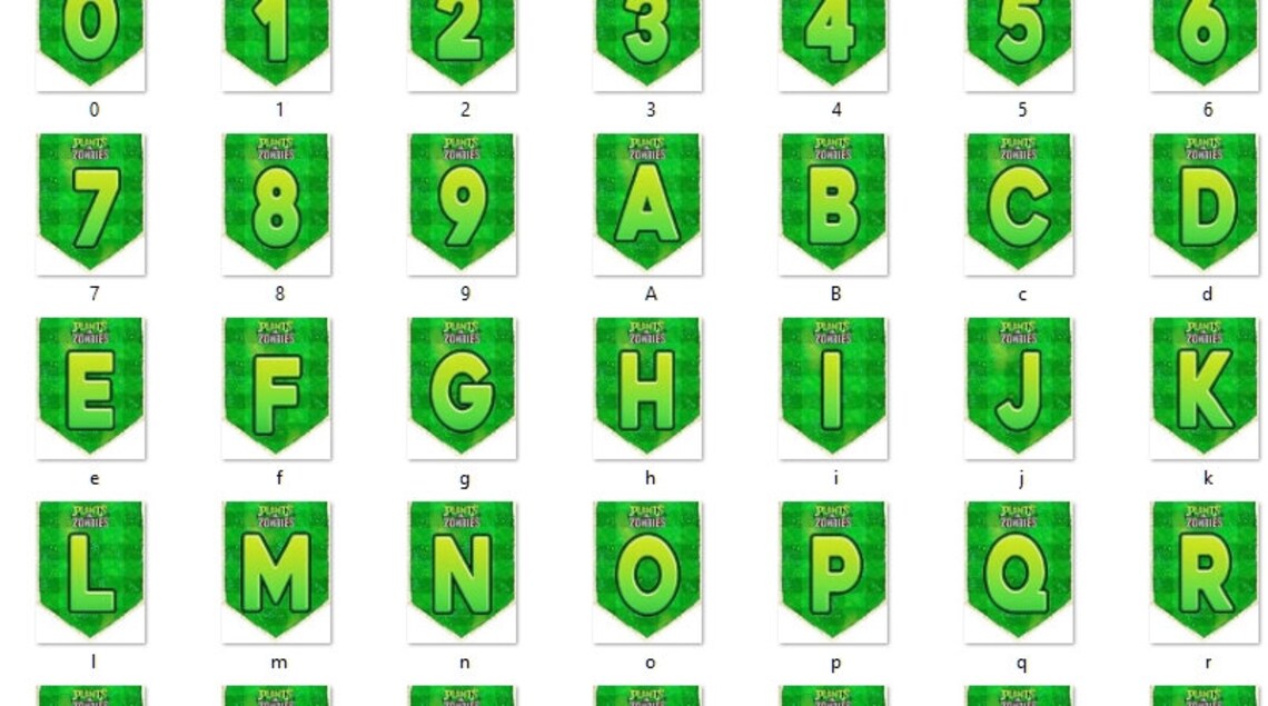 Plantas VS Zombies alfabeto completo guirnalda feliz banner - Etsy México