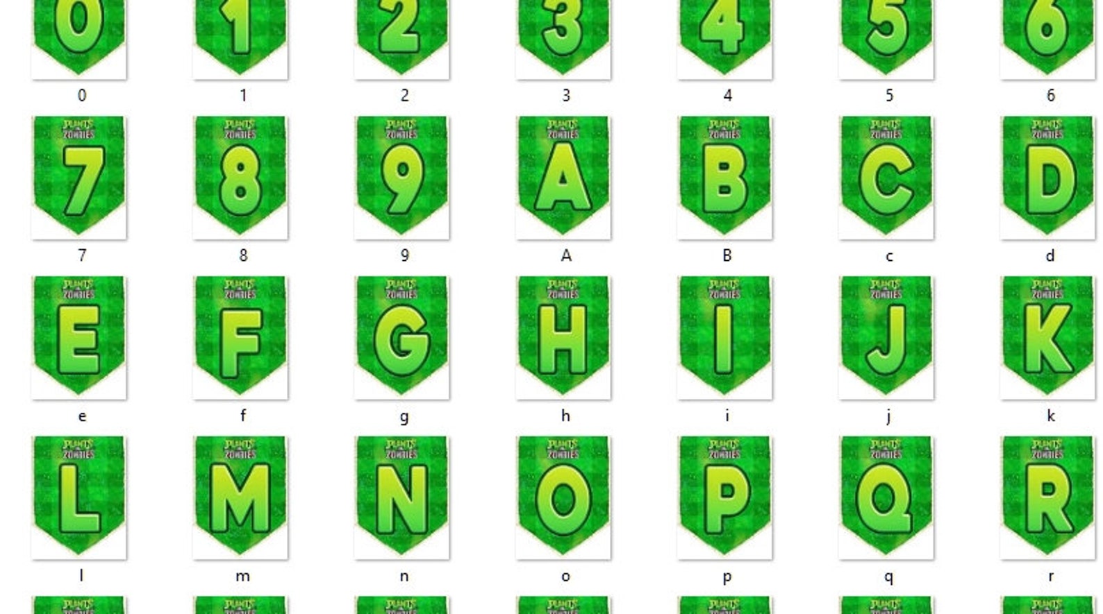 Plantas VS Zombies alfabeto completo guirnalda feliz banner | Etsy México