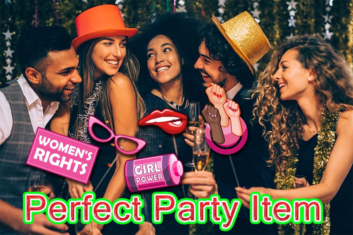 Women's Rights Photo Booth Props Feminist party supplies | Etsy