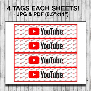 Youtube Printable Water Bottle Labels, Happy Birthday Banner, Instant ...