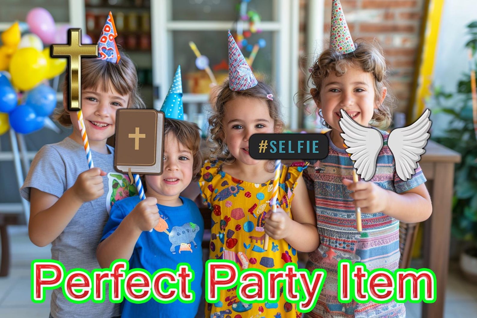 Christian Photo Booth Props, 50+ Party Decorations, Instant Digital ...