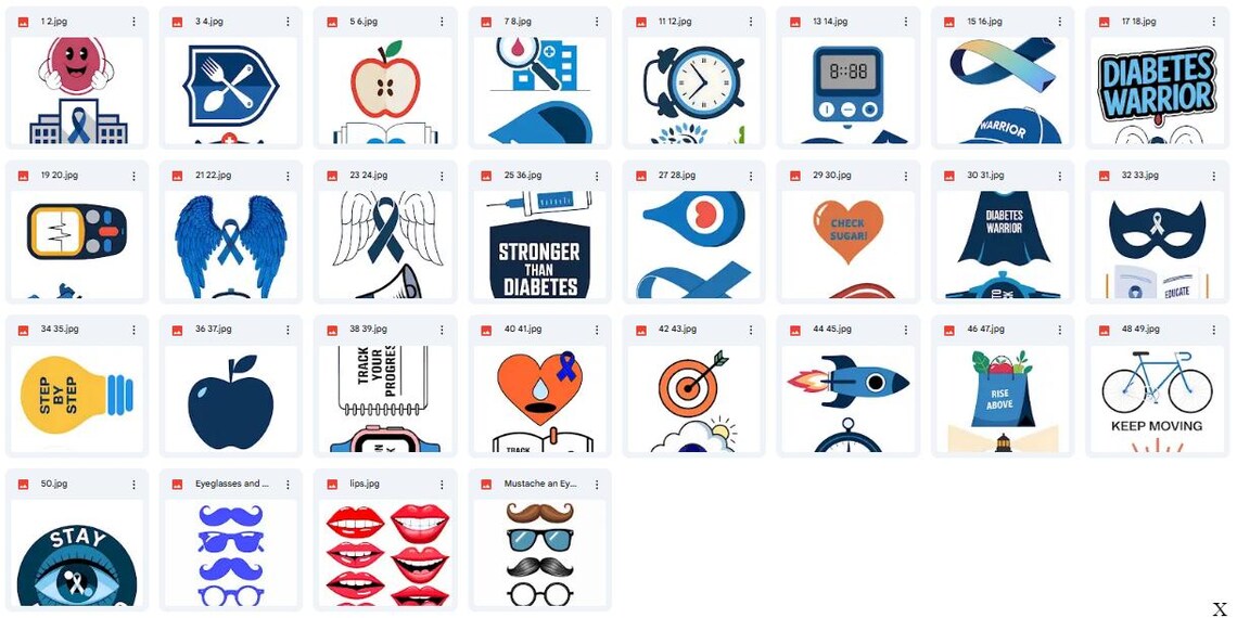 Diabetes Awareness Photo Booth Props: 50+ Party Printables (digital ...