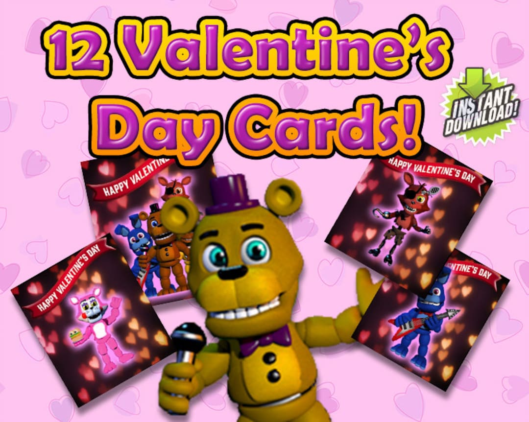 Five Nights at Freddy's, Valentines Day Cards - Etsy