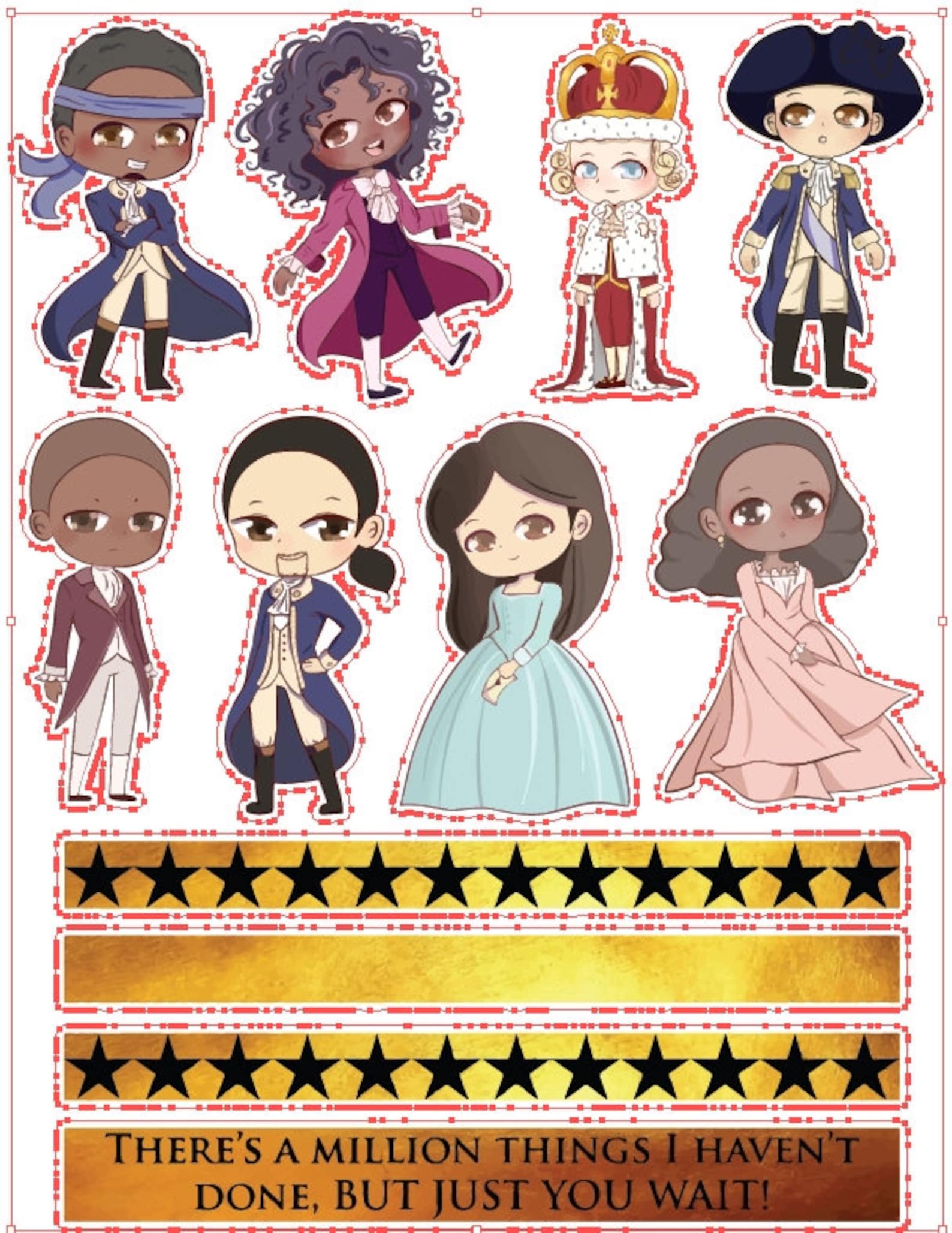 Hamilton Musical SVG Stickers, Silhouette Cutting Machine, Instant ...