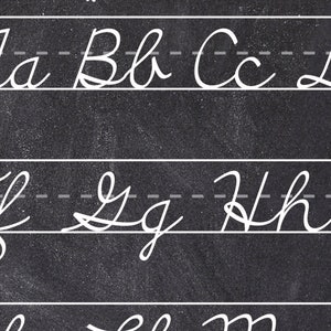 Vintage Alphabet Cursive, Classroom Poster, Educational Poster ...