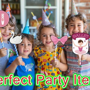 Ballet Inspired Photo Booth Props, Ballerina Party Supplies, Instant ...