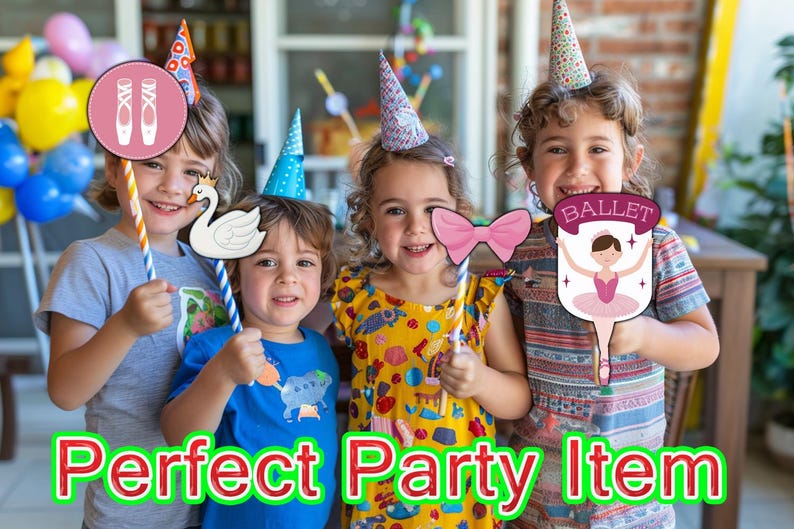 Ballet Inspired Photo Booth Props, Ballerina Party Supplies, Instant ...