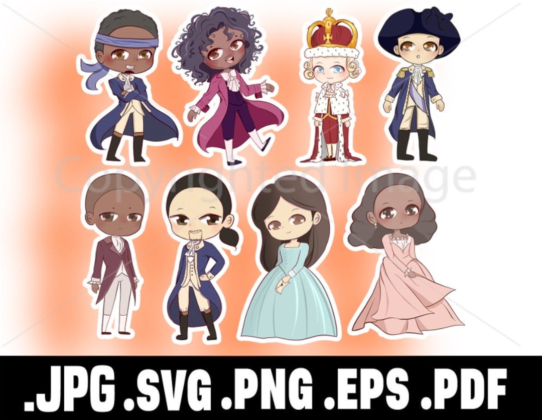 Hamilton Musical SVG Stickers, Silhouette Cutting Machine, Instant ...