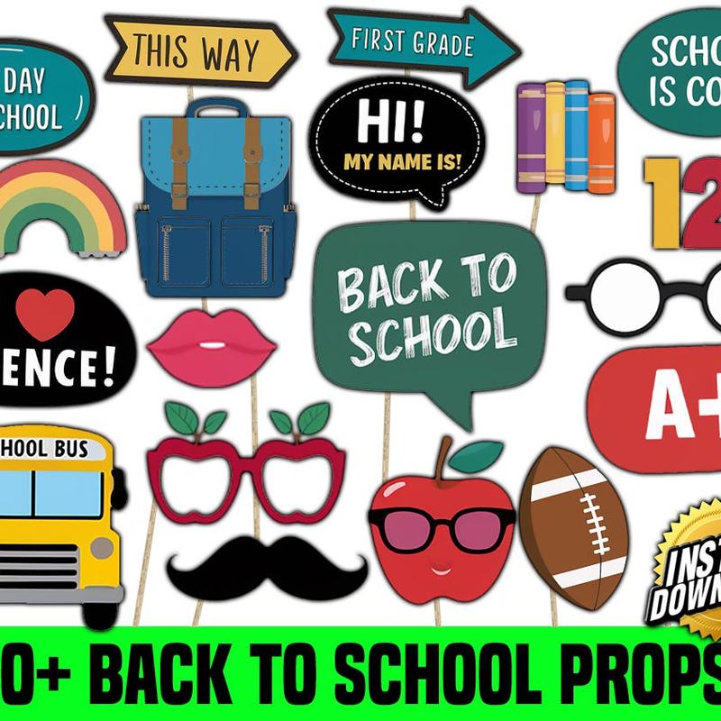 School Photo Props - Etsy