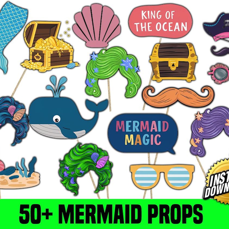 Mermaid Photo Booth Props - Etsy